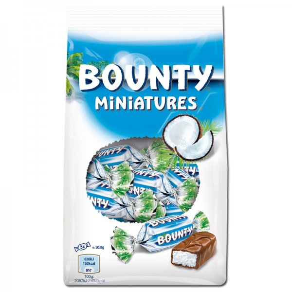 meinspätkauf.de - Bounty Miniatures, Riegel, Schokolade, 150g Beutel
